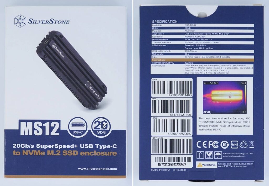 銀欣SilverStone MS12 M.2 SSD固態硬碟外接盒 – 開箱和評測 | UnbxTech HK
